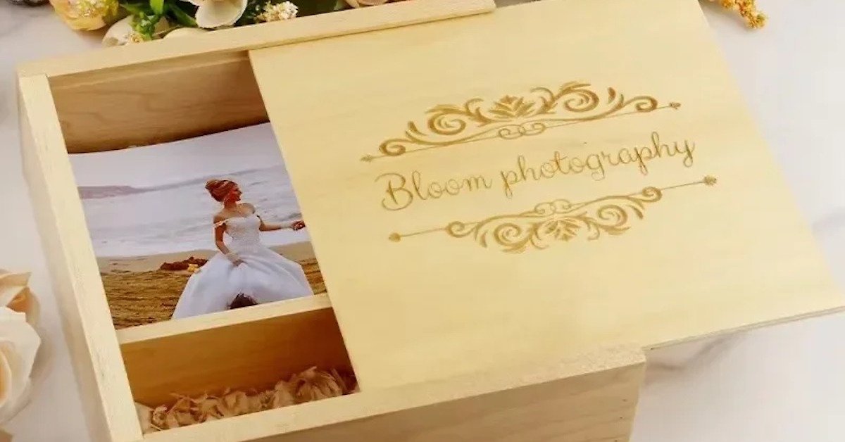 Engraved Wooden Storage Box – Wombat in the Snow